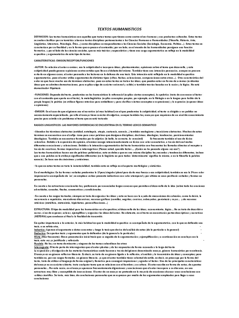 Textos Humanisticos | PDF