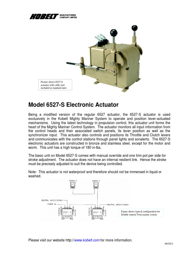KOBELT 6527 S - Electronic Actuator | PDF | Land Vehicles | Automotive ...