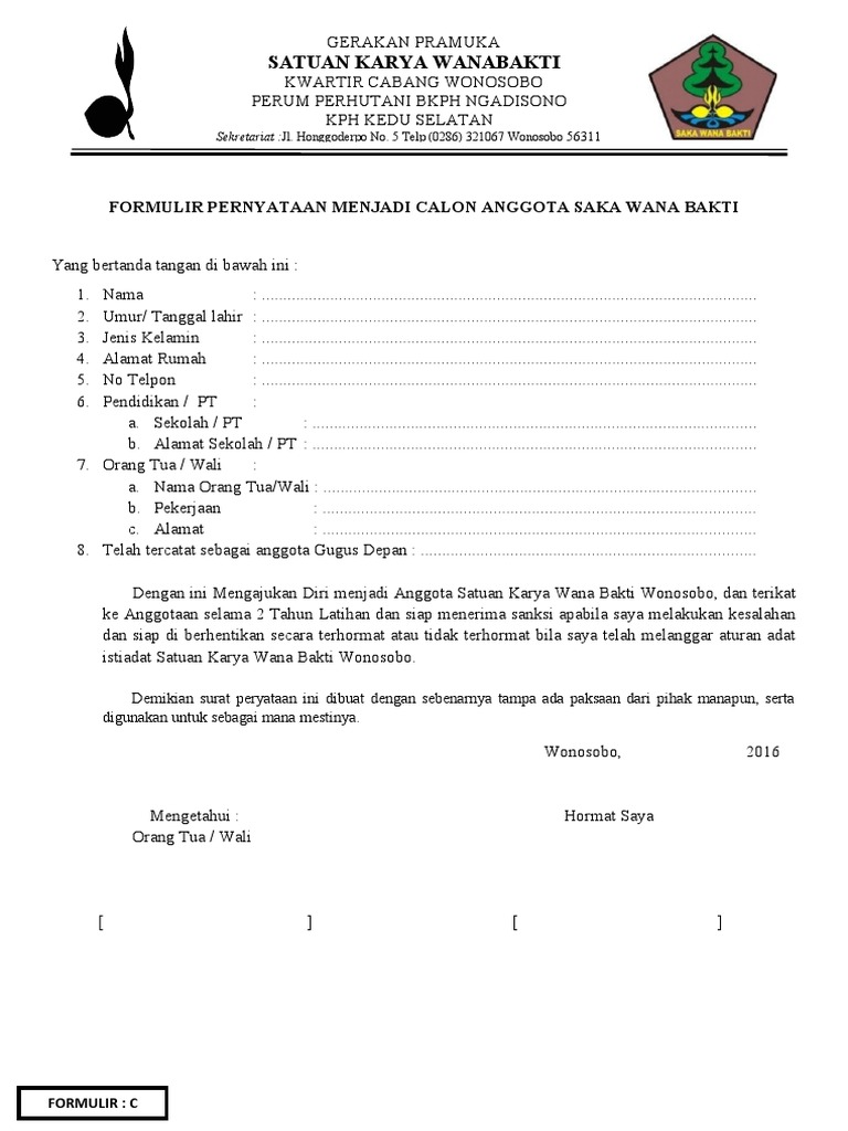 Formulir C | PDF