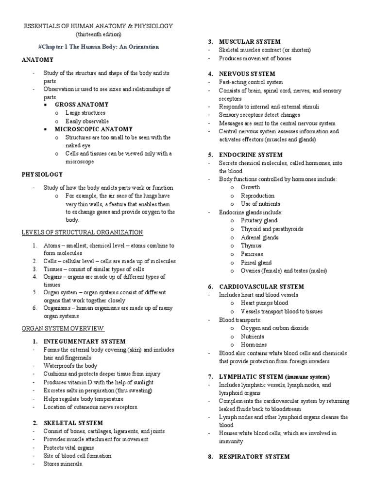 Human Anatomy & Physiology Essentials | PDF | Self-Improvement | Wellness
