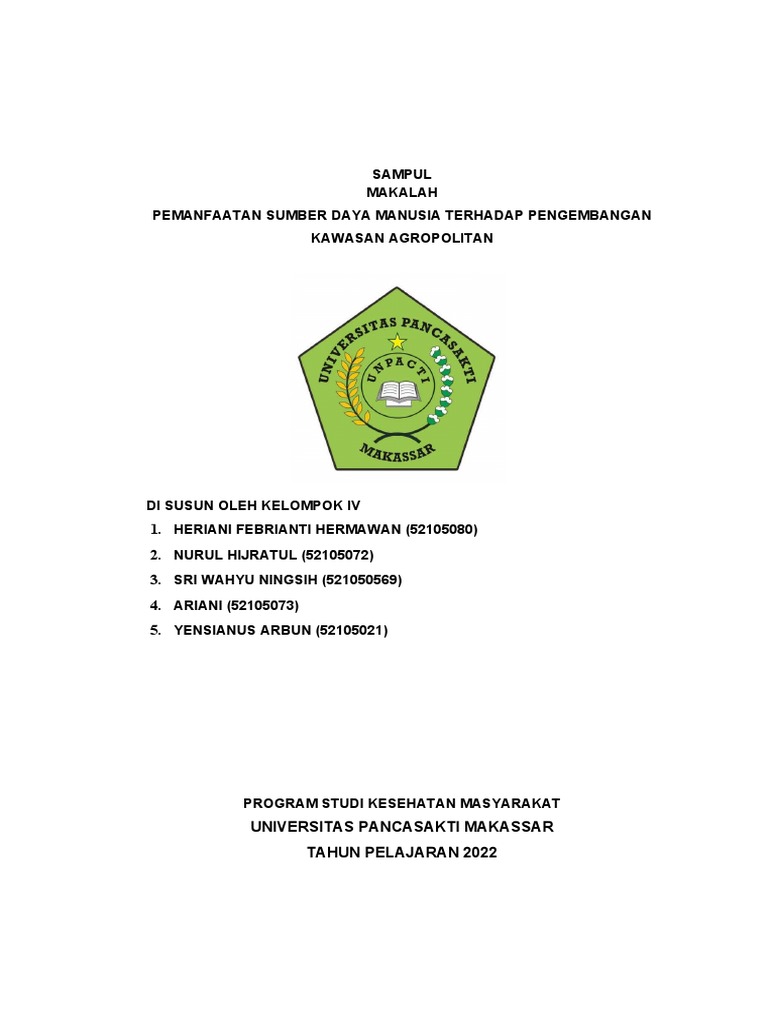 Makalah Agropolitan KLP 4... | PDF