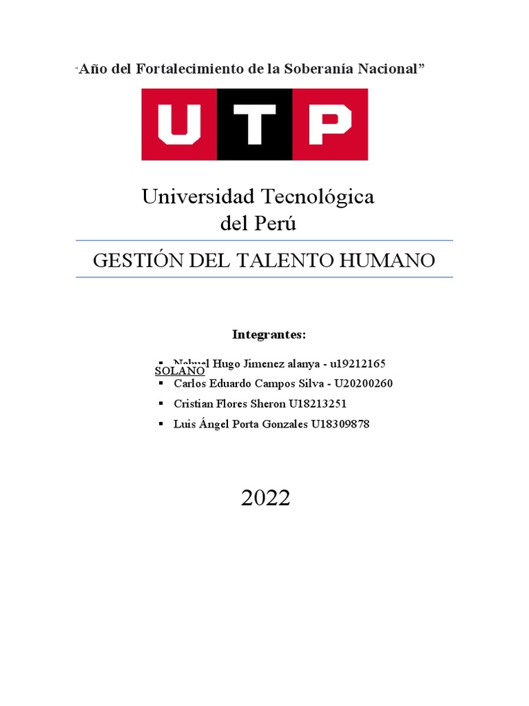 Gestion de Talento Humano Final | Descargar gratis PDF | Gestión del ... Gestion de Talento Humano Final | Descargar gratis PDF | Gestión del ...