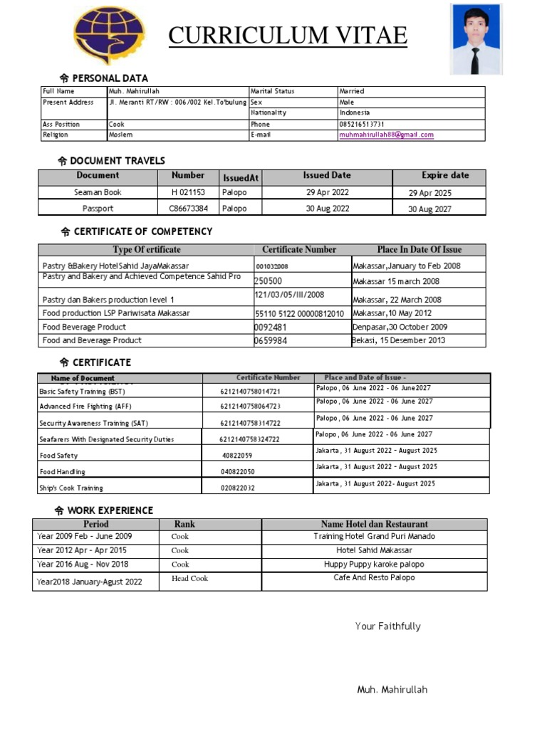 CV Mahir | PDF | Cuisine | Cooking