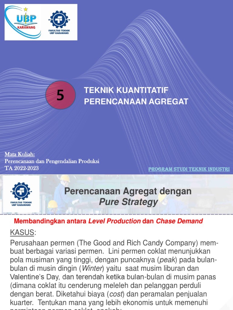 Pertemuan 5 (PPP) - Teknik Kuantitatif Perencanaan Agregat | PDF