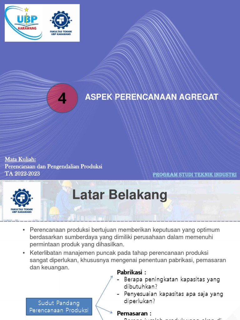 Pertemuan 4 (PPP) - Aspek Perencanaan Agregat | PDF