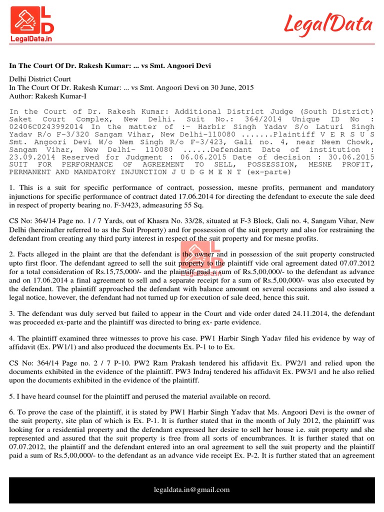 Legaldata 1511495 | PDF | Lawsuit | Injunction