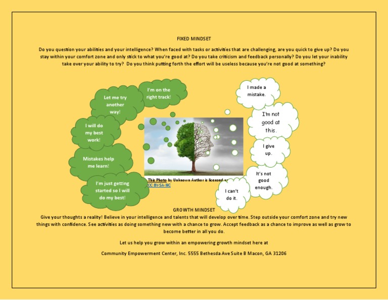 Growth Mindset Vs Fixed Mindset Pdf Mindset Cognition
