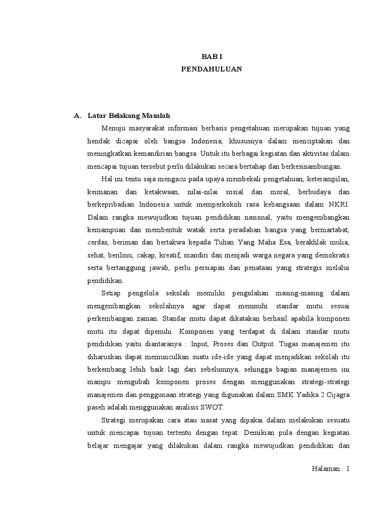 Analisis Swot Laporan | PDF