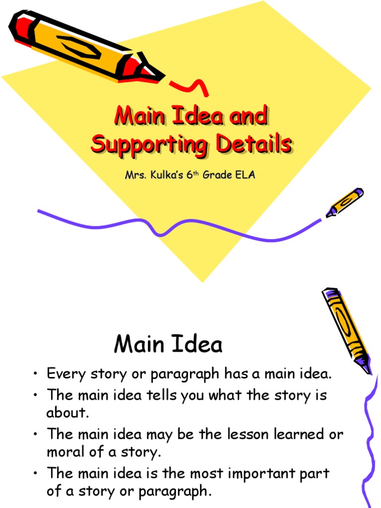 Main Idea PowerPoint | PDF