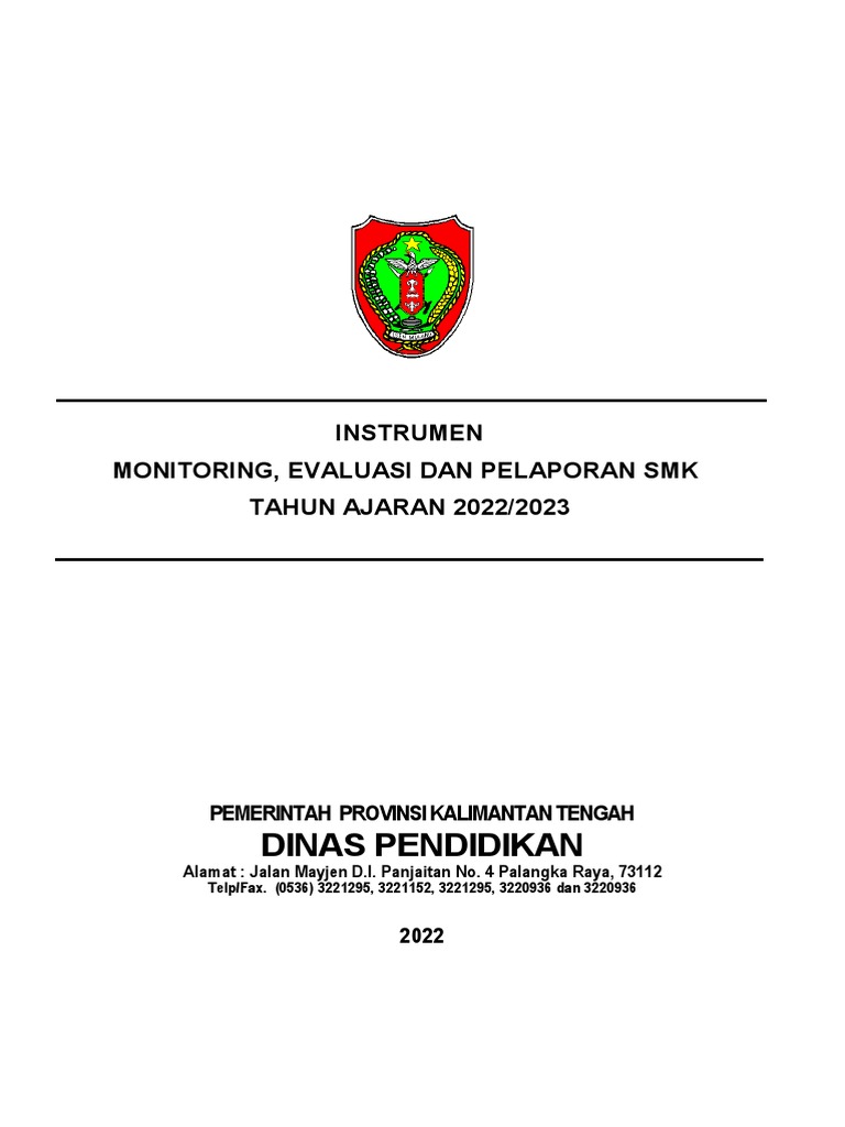Instrumen Monev, Pelaporan SMK | PDF | Karier & Perkembangan | Seni