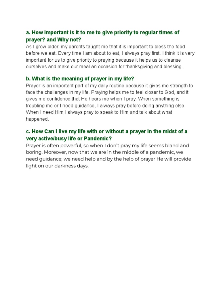L4 Aa On Prayer | PDF | Self-Improvement