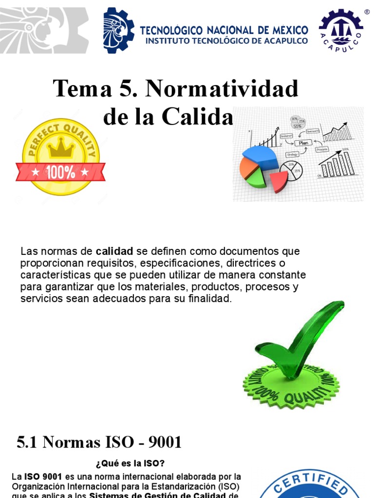 Normas ISO 9001: Gestión de Calidad | PDF | Calidad (comercial ...