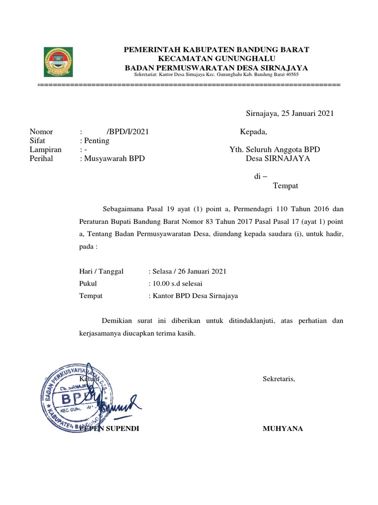 Proses Pemberhentian Badan Permusyawaratan Desa | PDF