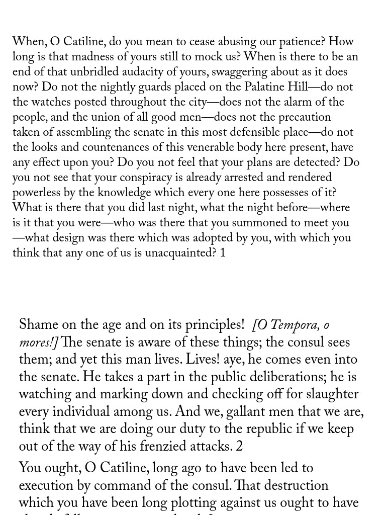 Rome Cicero Catiline Excerpts-1 | PDF | Roman Republic | Classical ...