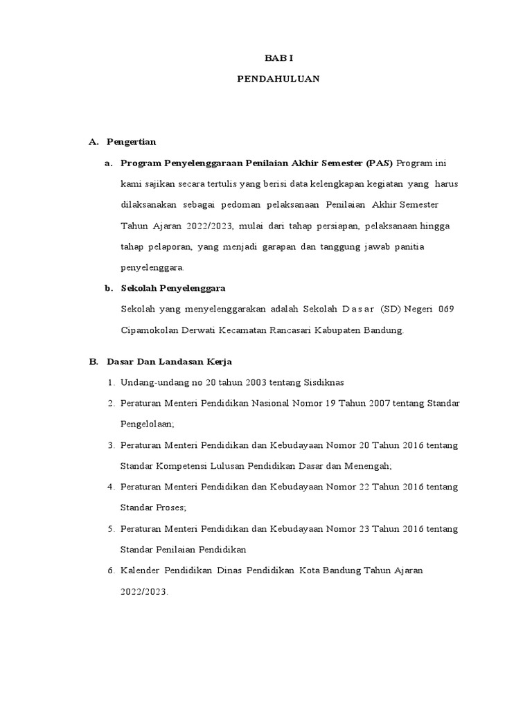 Program PAS 2022-2023 | PDF | Karier & Perkembangan