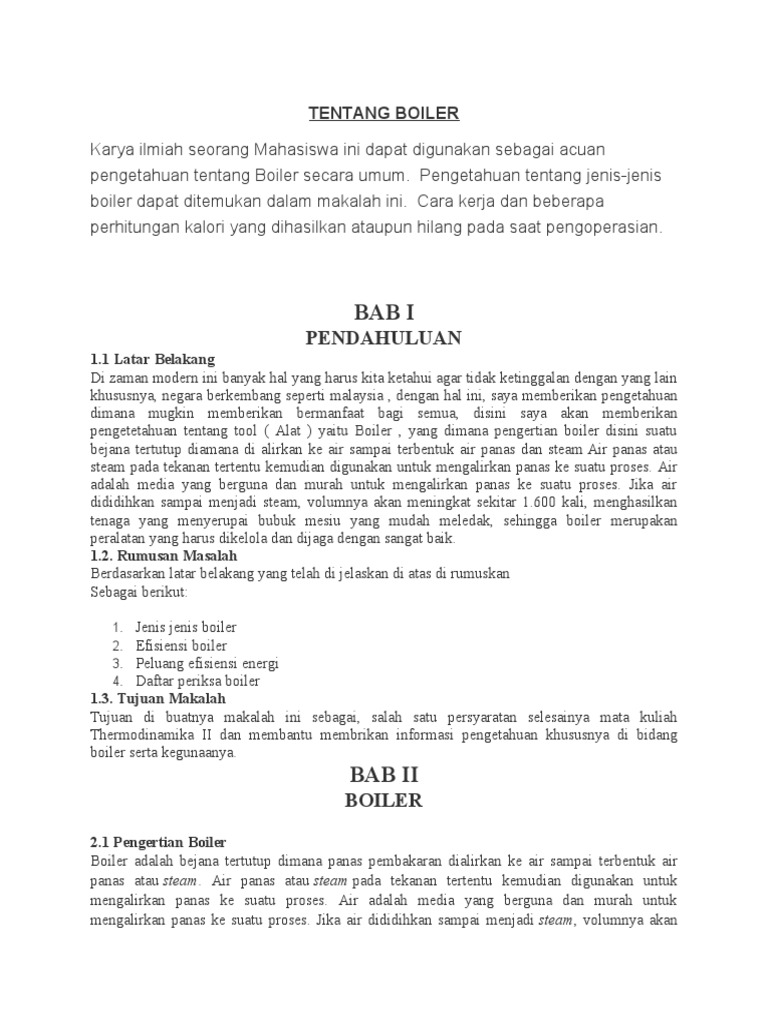 Tentang Boiler | PDF