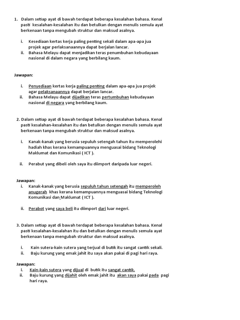 Latihan - Tatabahasa F4 & F5 - Teacher | PDF