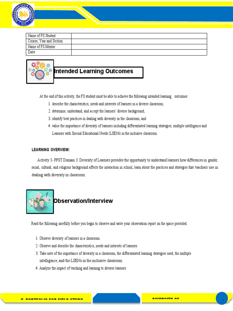 FS1 Activity 3 | PDF | Learning | Differentiated Instruction