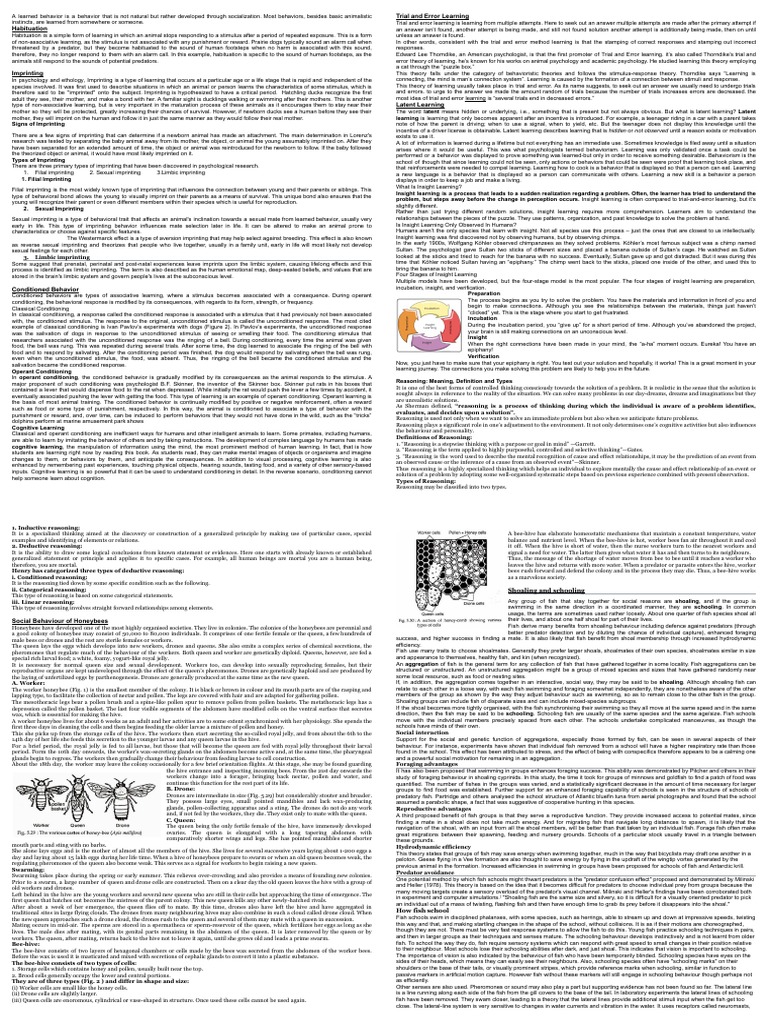 Animal Behaviour | PDF | Learning | Classical Conditioning