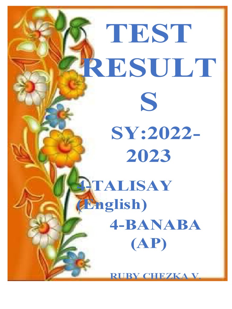 Cover Test Results | PDF