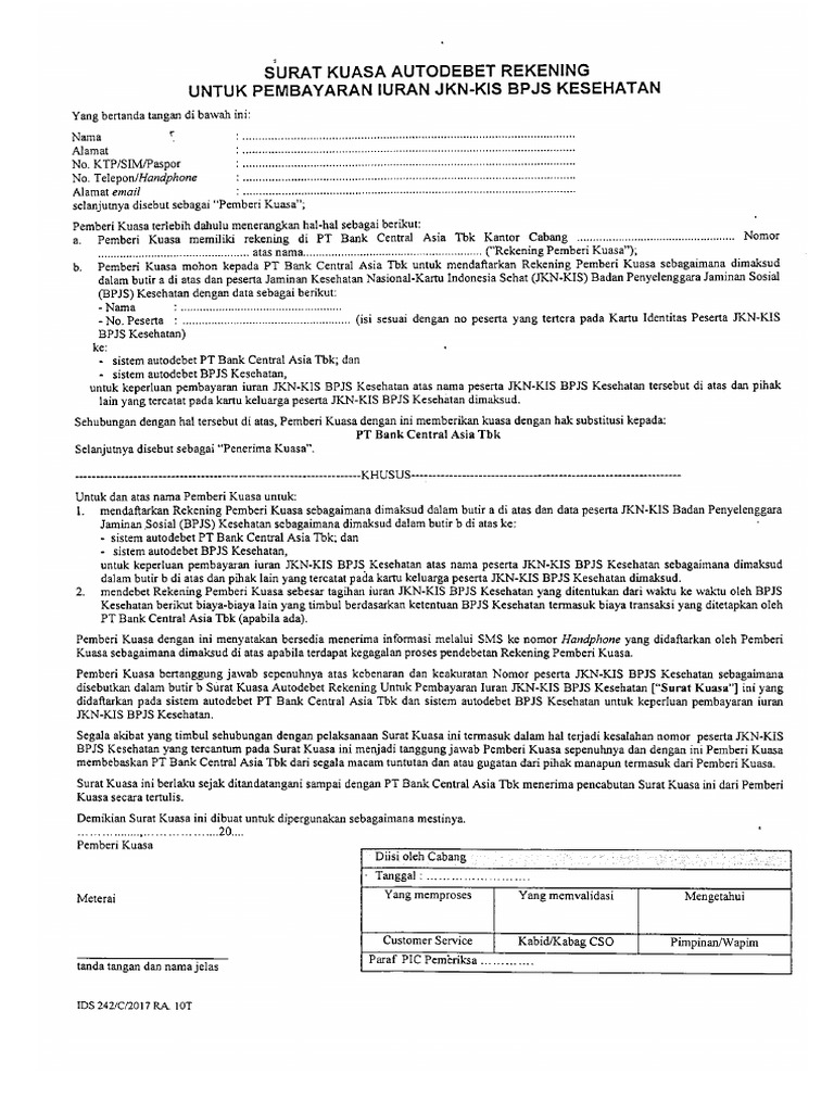 Surat Kuasa BCA | PDF