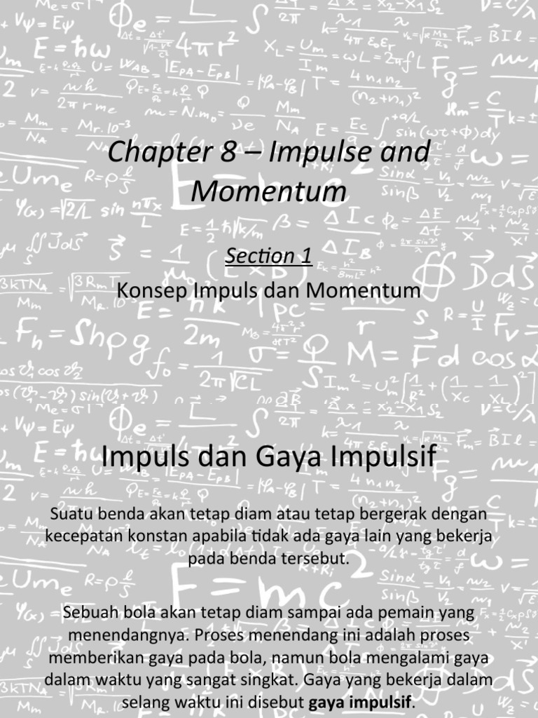 Unit 8 - Impulse and Momentum | PDF | Sains & Matematika