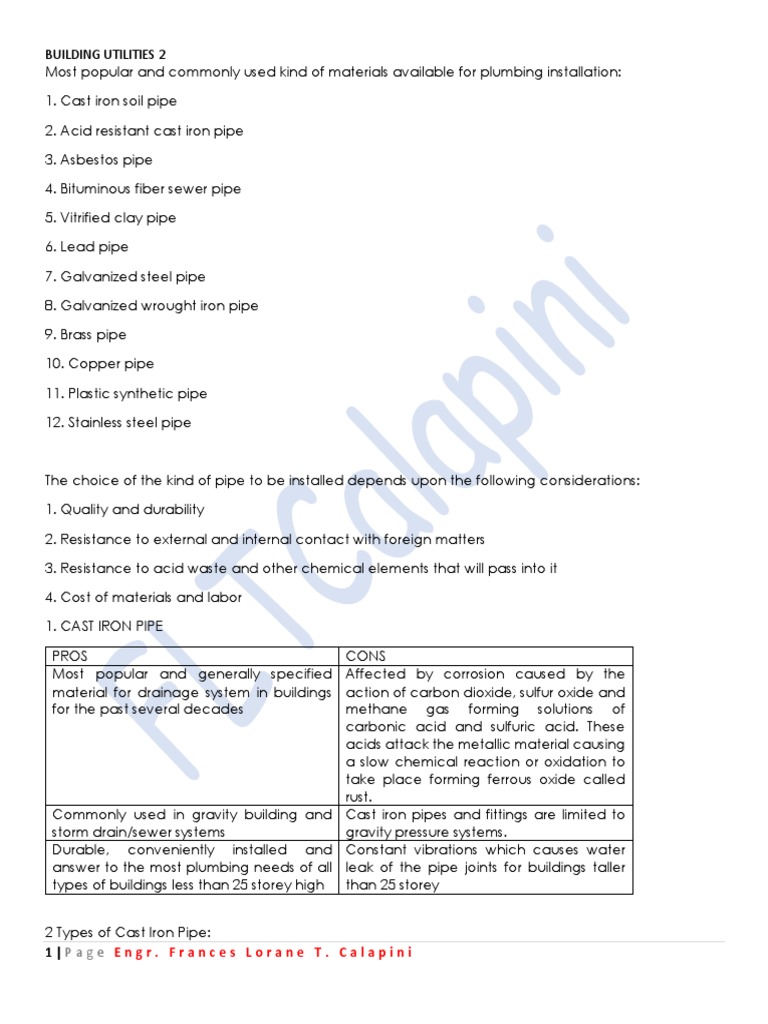 Lesson 3 | PDF | Plumbing | Pipe (Fluid Conveyance)