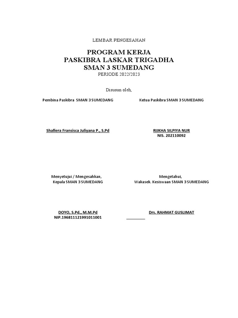 Proker Paskibra | PDF