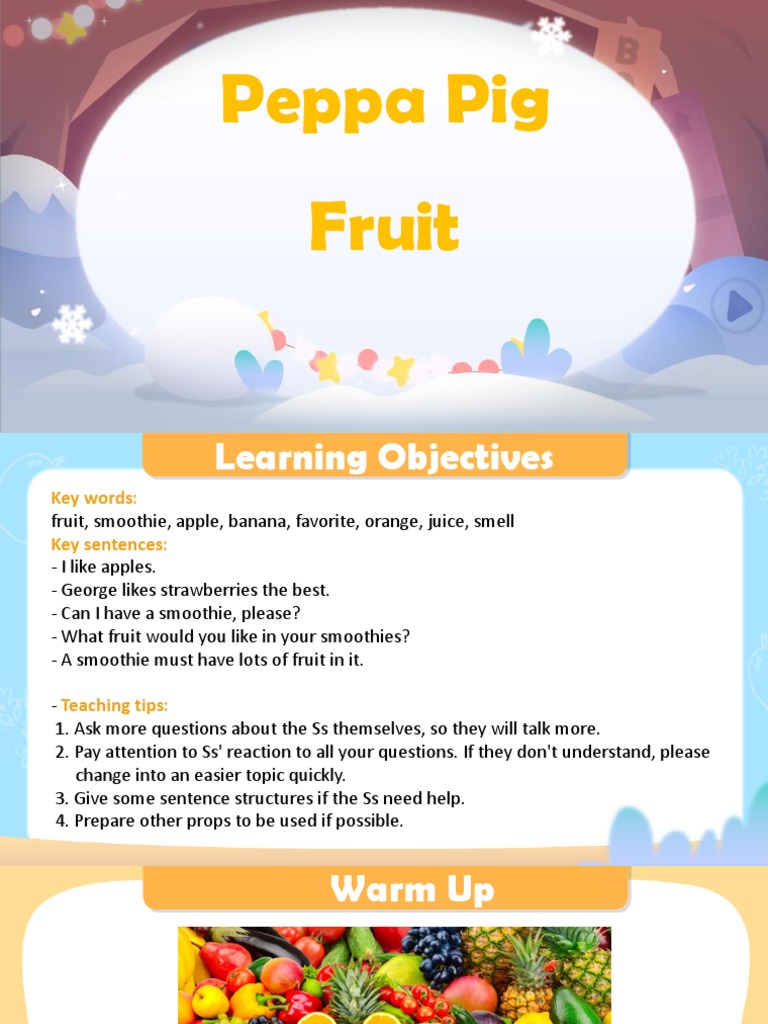 Peppa Pig Fruit Smoothie Guide | PDF | Career & Growth