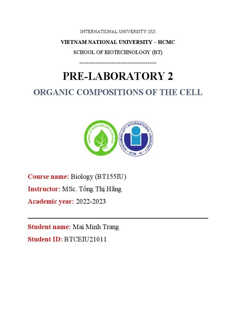 Biology Lab Report 2 | PDF | Nucleotides | Nucleic Acids