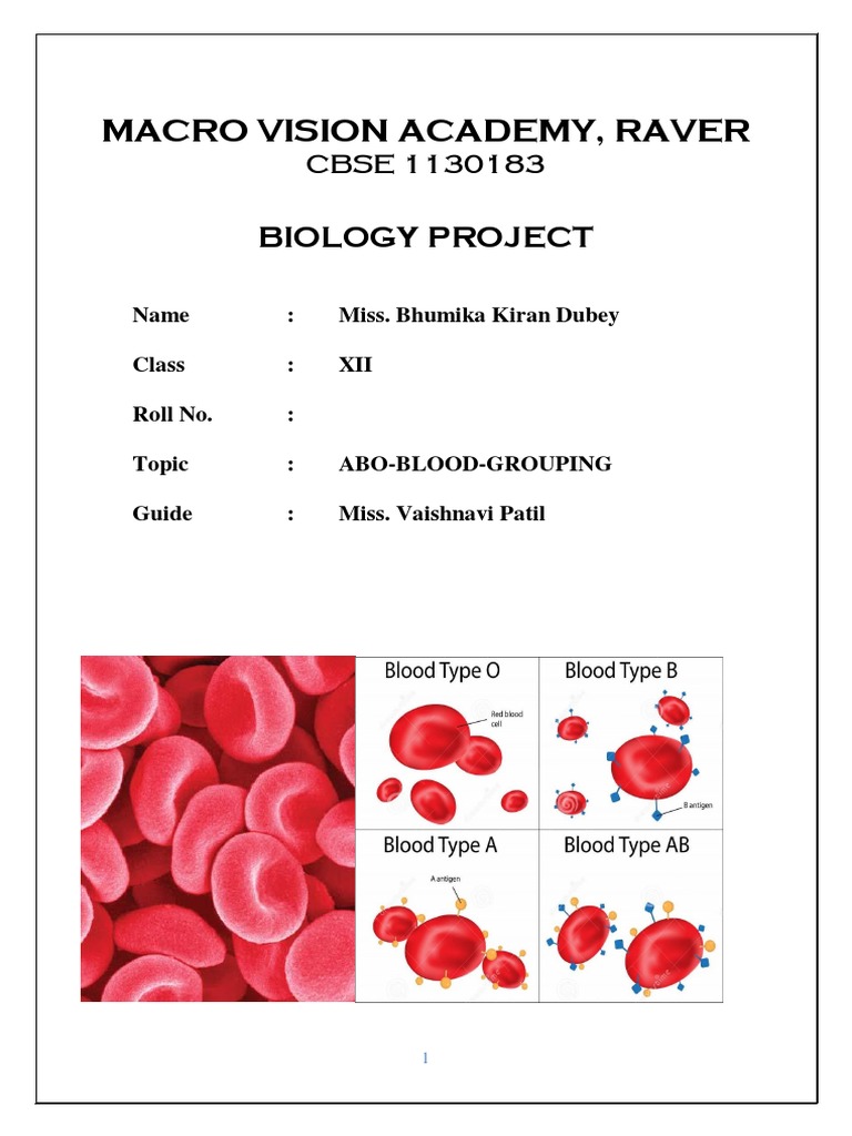 ABO Blood Grouping Project Report | PDF