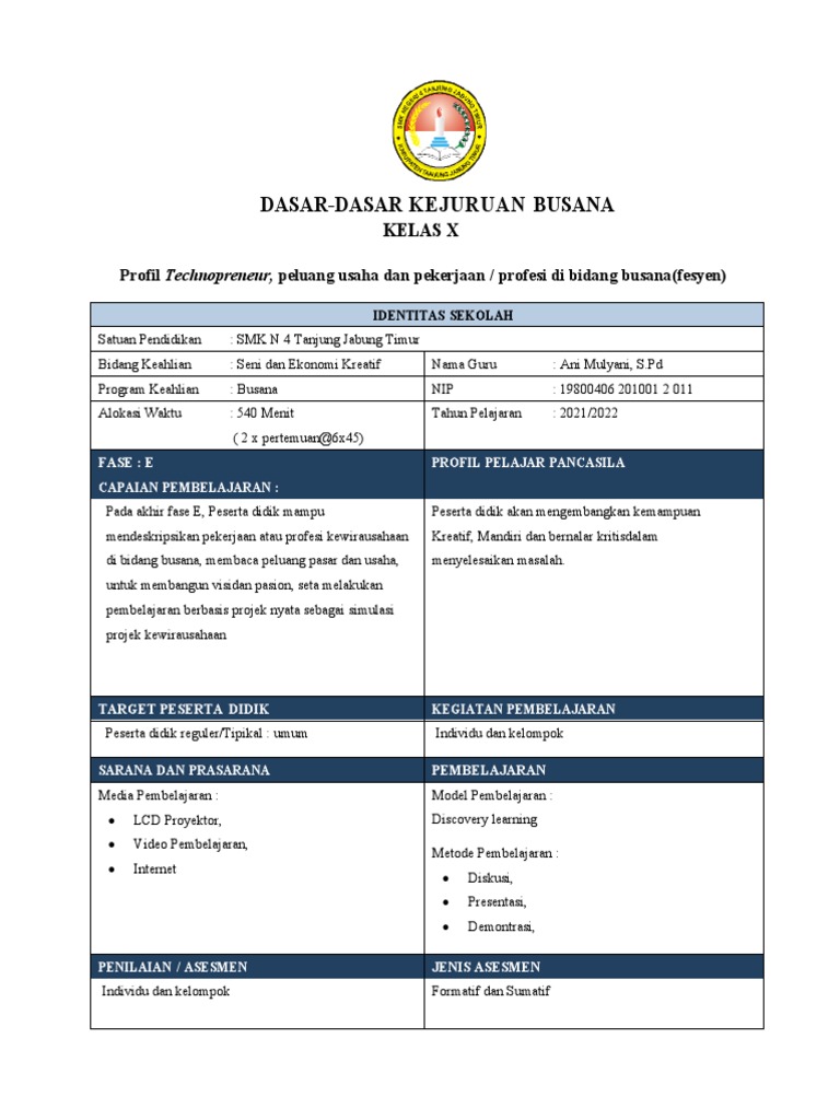 Modul Ajar Technopreneur | PDF