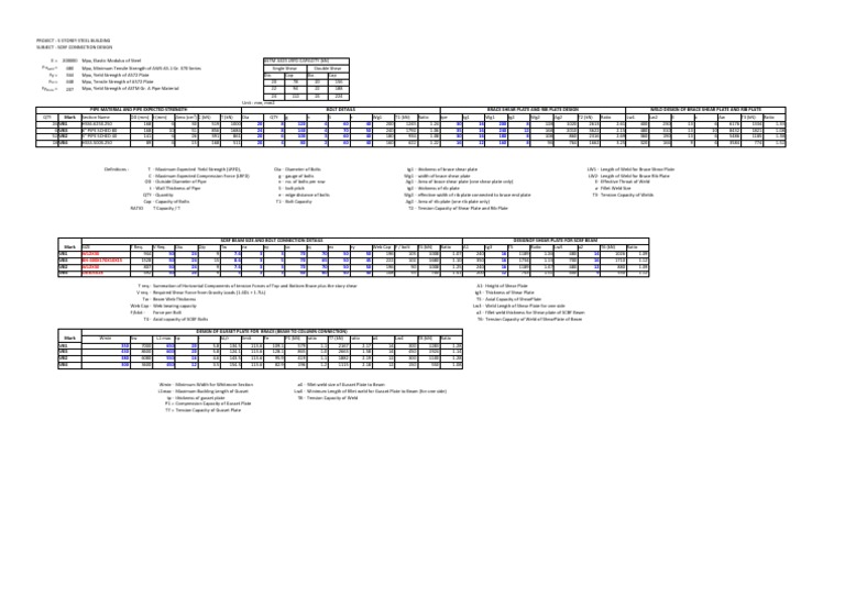 5 STOREY GDS SCBF Connection Design | PDF
