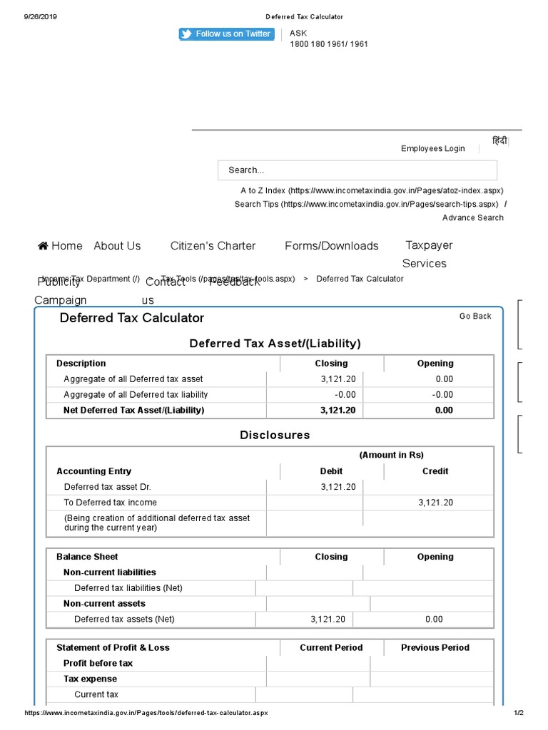 Deferred Tax Calculator | PDF | Deferred Tax | Taxes
