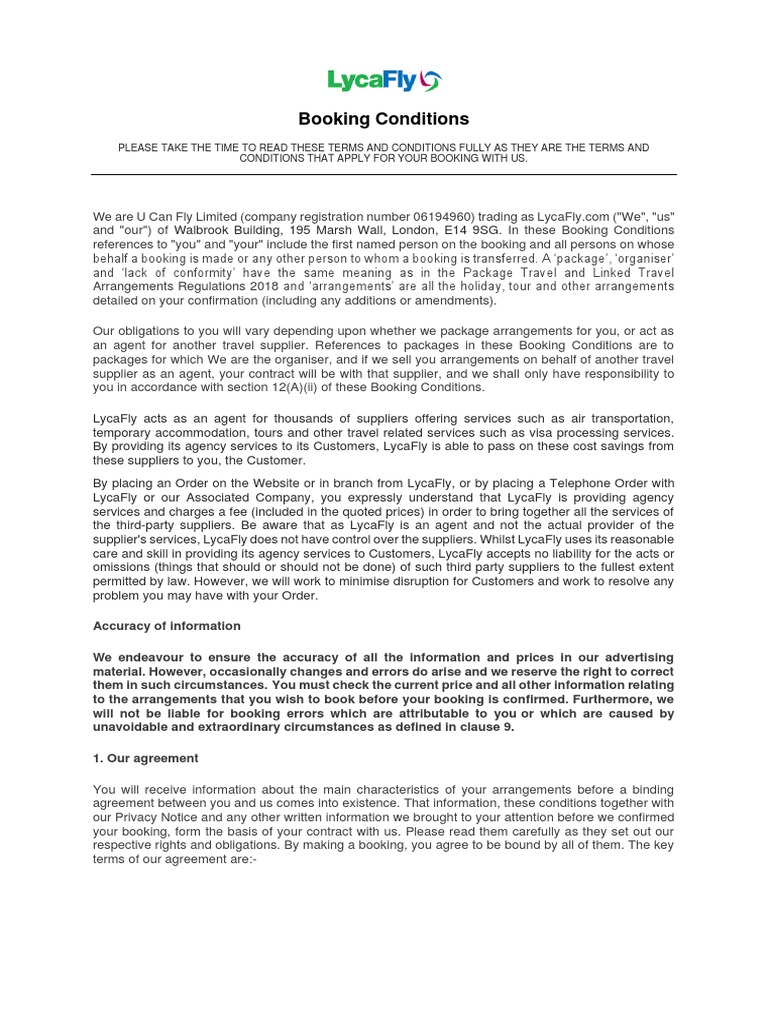 Lycafly Terms and Conditions | PDF | Law