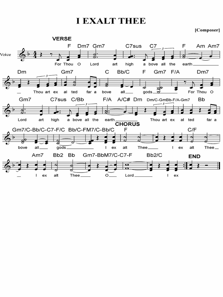 I Exalt Thee | PDF