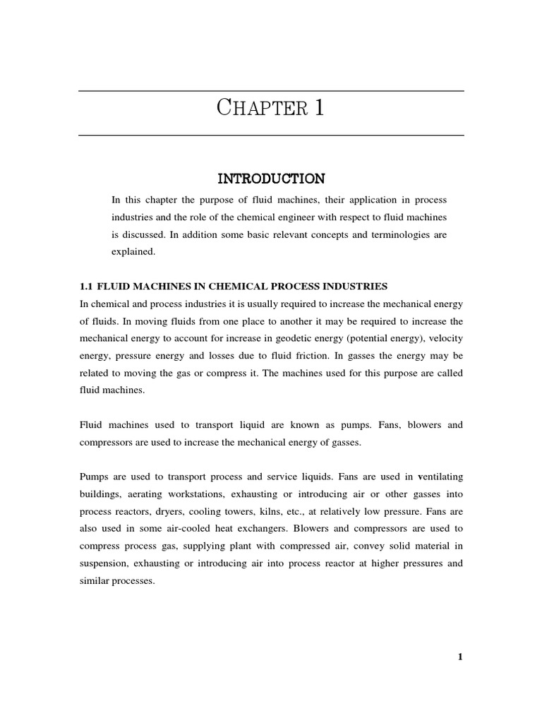 Chapter 1 | PDF | Pump | Fluid Dynamics