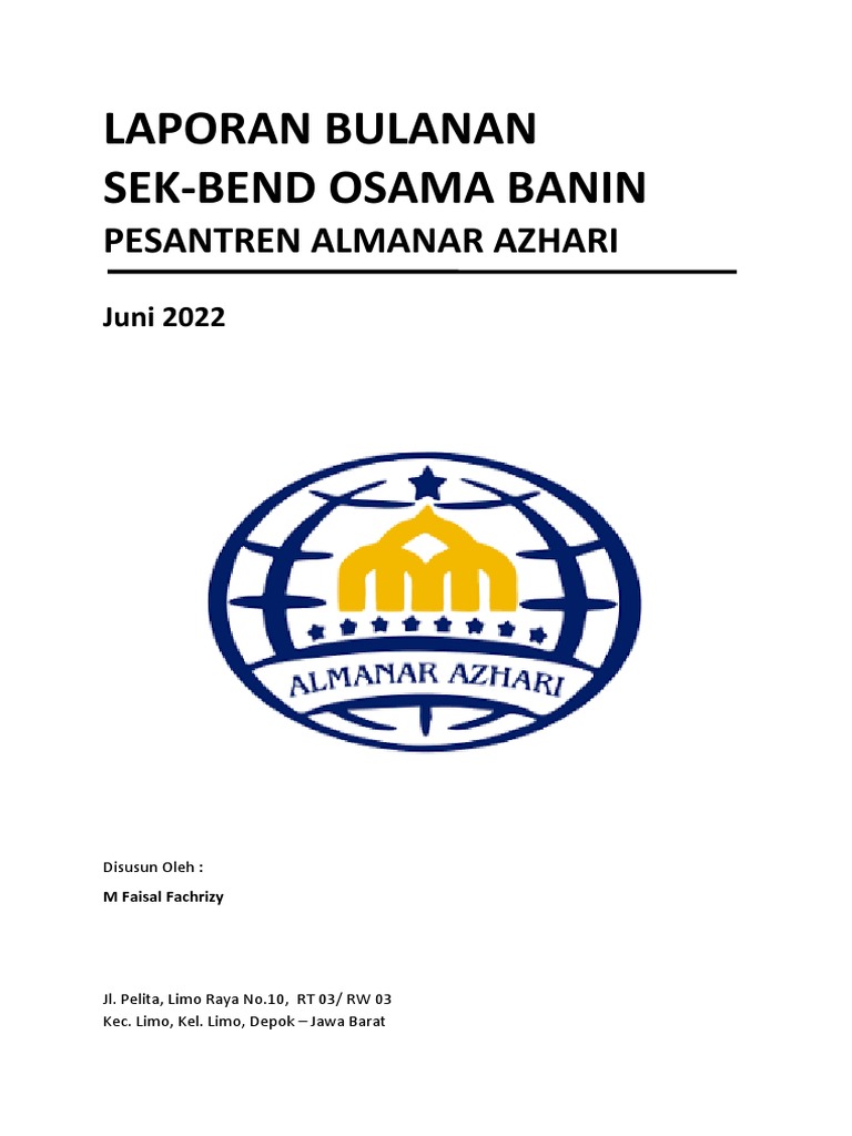 02 Laporan Bulanan Sek-Bend OSAMA - Juni (Faisal) | PDF
