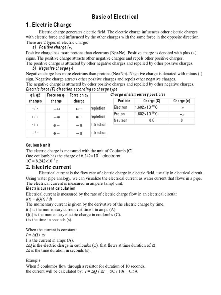 1 Basic of Elect | PDF