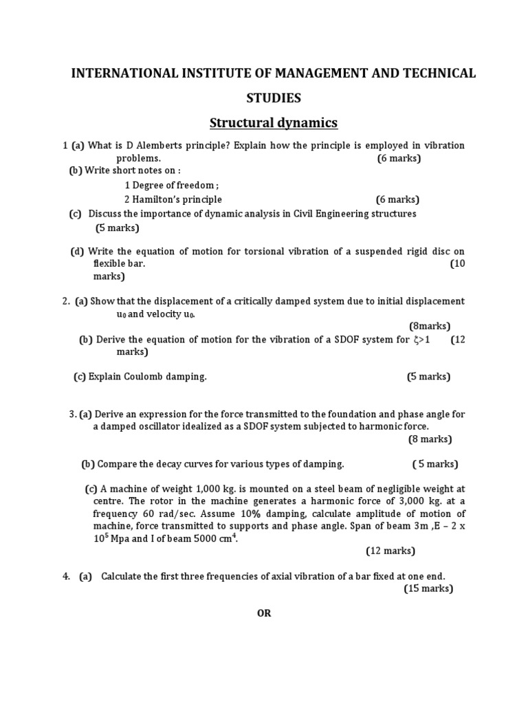 Structural Dynamics | PDF