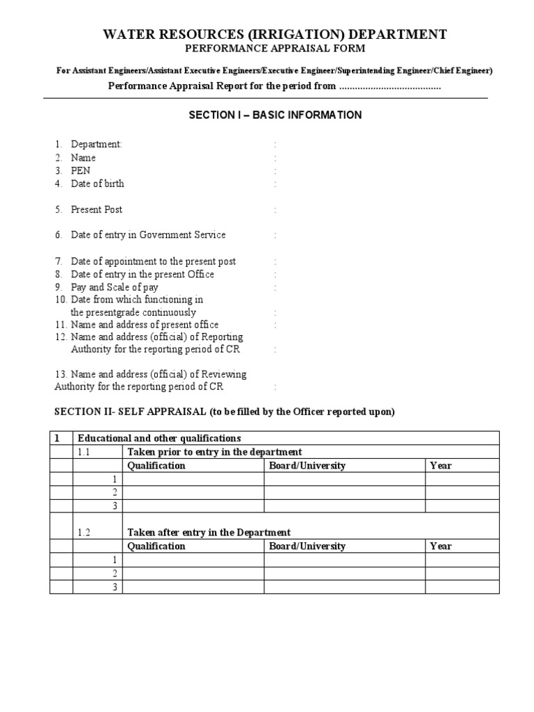 CR Form WRD - Gazetted Officers | PDF