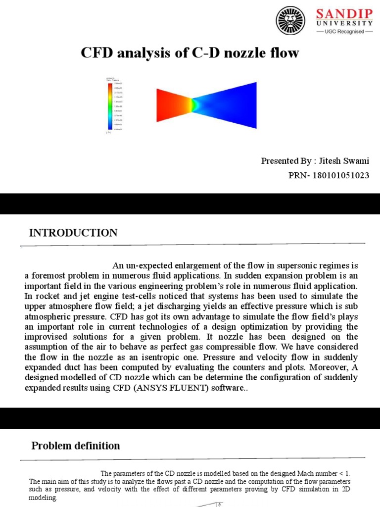 CFD Analysis of C-D Nozzle Flow | PDF