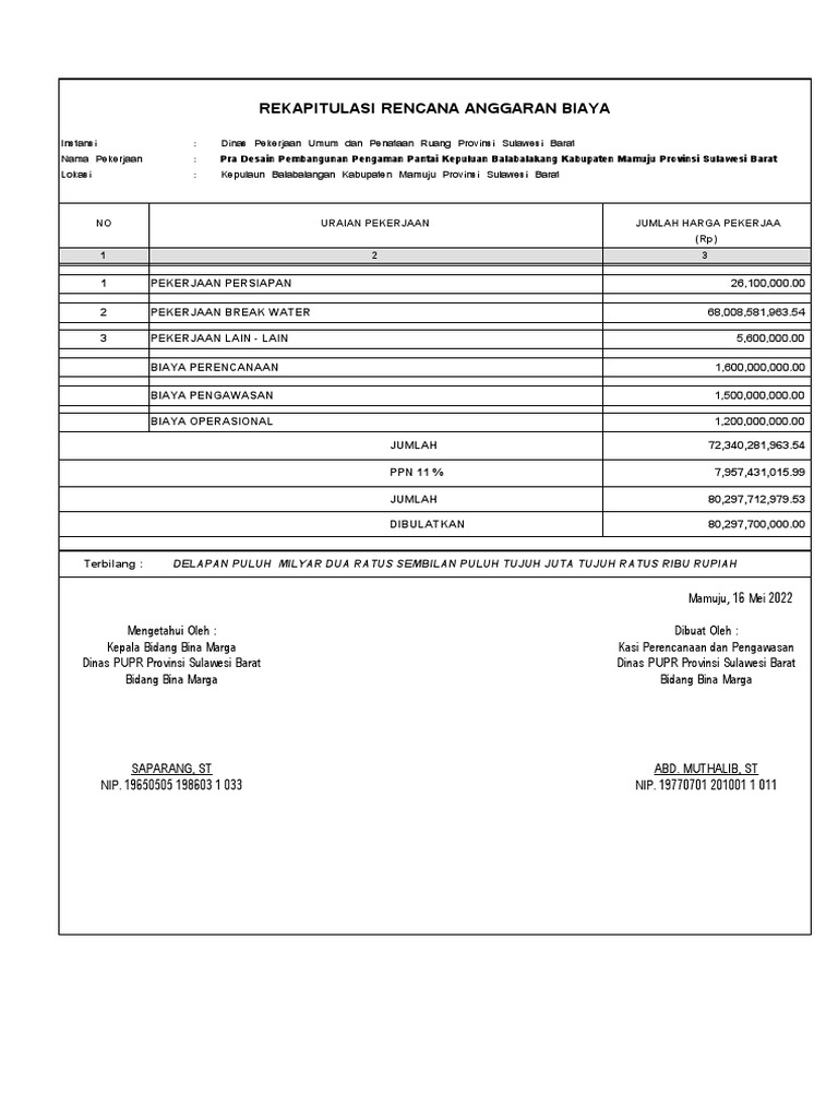 Rab Pra Desain Pengaman Pantai Kepulauan Balabalakang | PDF
