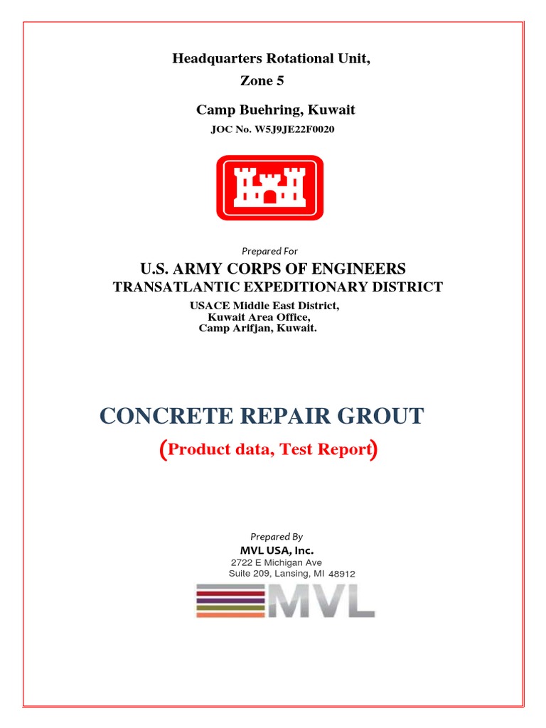 03 45 00-1 Concrete Repair Grout (F0177) EDIT NEW 2 | PDF | Concrete | Specification (Technical ...