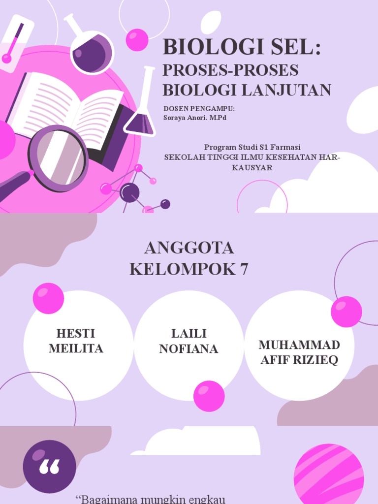 Biochemistry Lesson For High School Purple Variant by Slidesgo | PDF