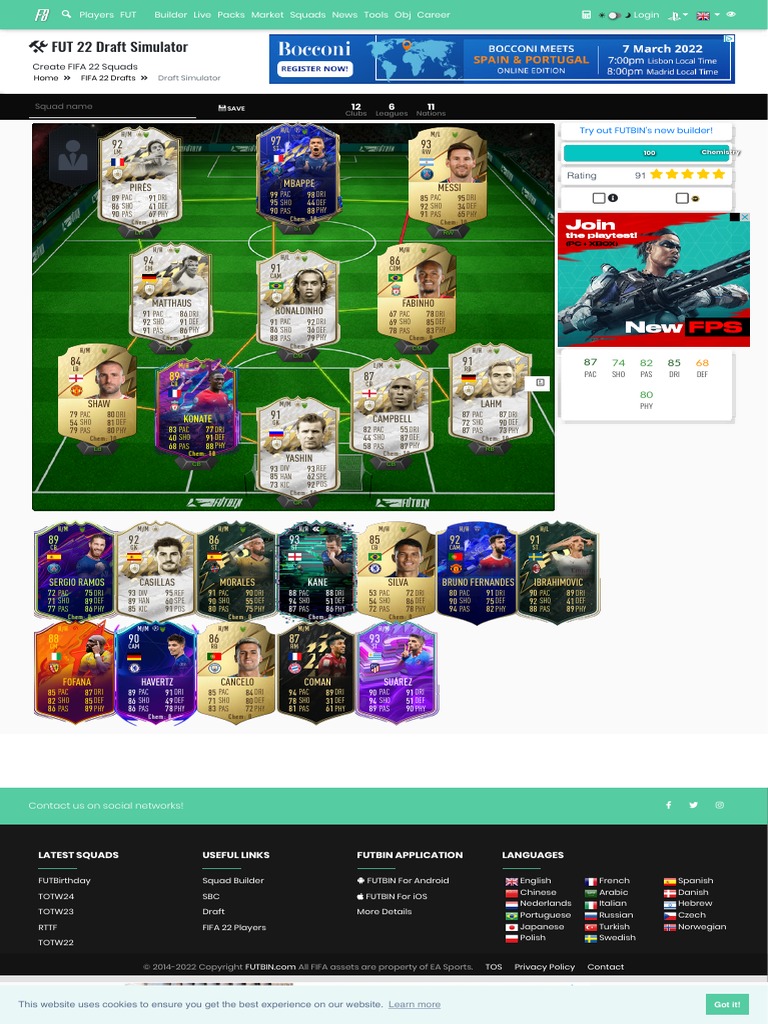 FIFA 22 Draft Simulator FUTBIN 7 | Download Free PDF | Linguistics ...