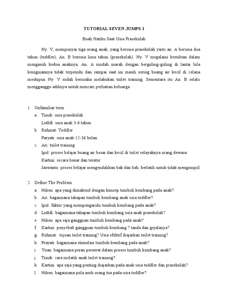 Contoh TUTORIAL SEVEN JUMPS 1 | PDF