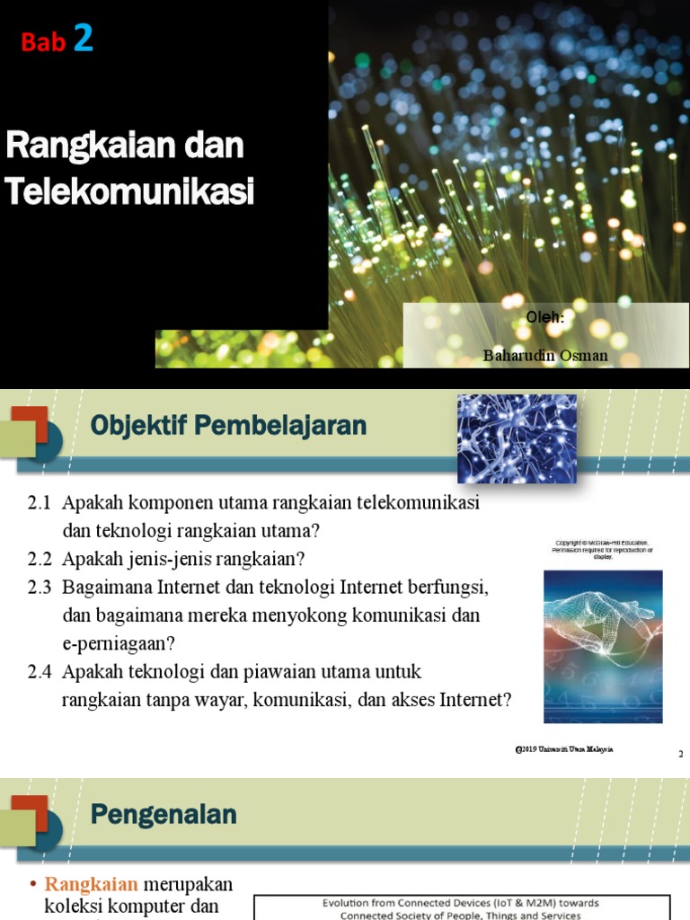 Slide Jj202 Bab 2 Rangkaian Dan Telekomunikasi | PDF