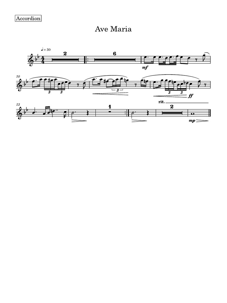 Ave Maria (Accordion) | PDF