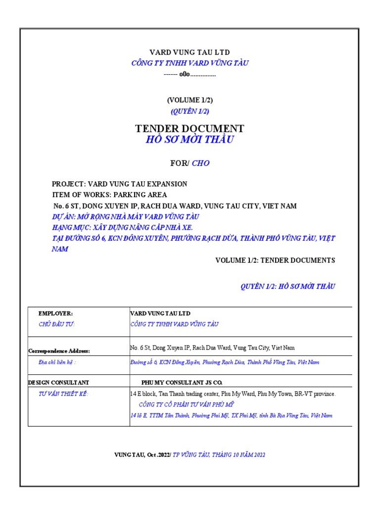 Tender Docs | PDF